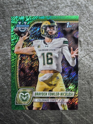 2024 Bowman Chrome U Brayden Fowler-Nicolosi #24 - Green Shimmer /99 | eBay