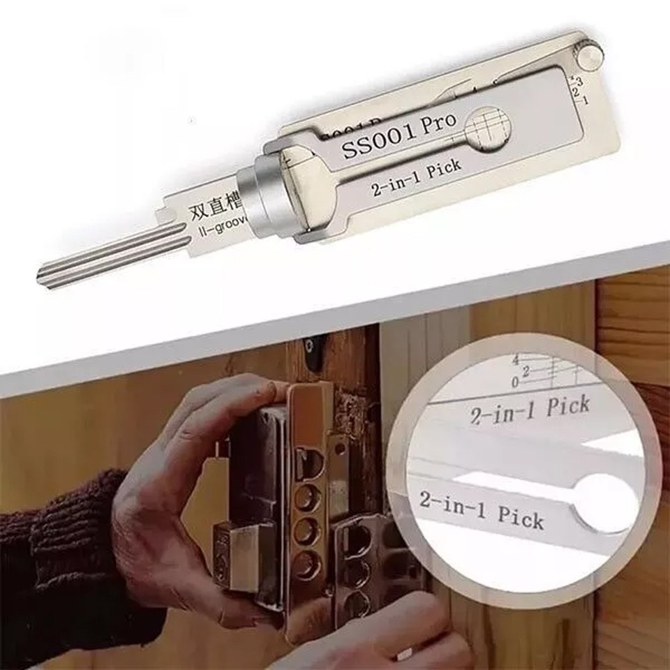 Stainless Steel Key Decoder SS001 O-ring Pickup Kit Hook Tool Pickup ...