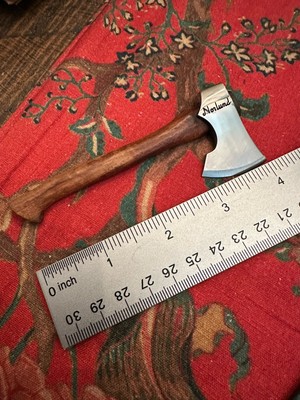 Micro Mini Axe Tribute Norlund Hatchet W Stand Raven Package Letter ...