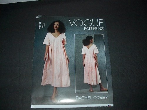 Vogue Pattern 1799 Misses' Rachel Comey Design V-Neck Pullover Dress XS ...