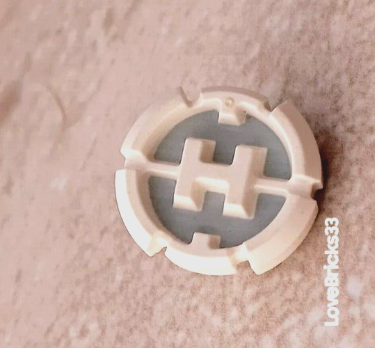 LEGO Hero Factory Chest LOGO Light Bluish Gray Background Colored H ...