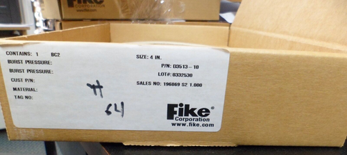 Fike P/N D3513-10 Burst Indicator Size 4 in 150 ANSI | eBay