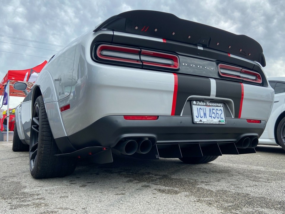 15-22 Challenger SXT RT SRT Hellcat Rear Diffuser Kit Downforce ...
