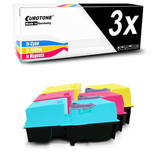 3x Eurotone Cartridge for Kyocera KM-C-4535-e KM-C-2520 KM-C-3225 ...