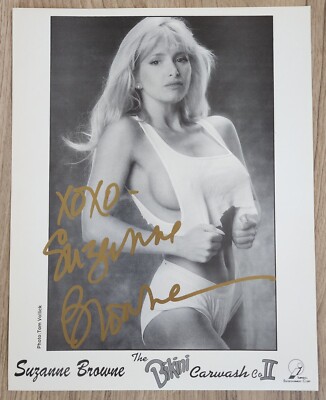 Suzanne Browne Signed Bikini Carwash Company 2 8x10 Photo Actress RAD | eBay