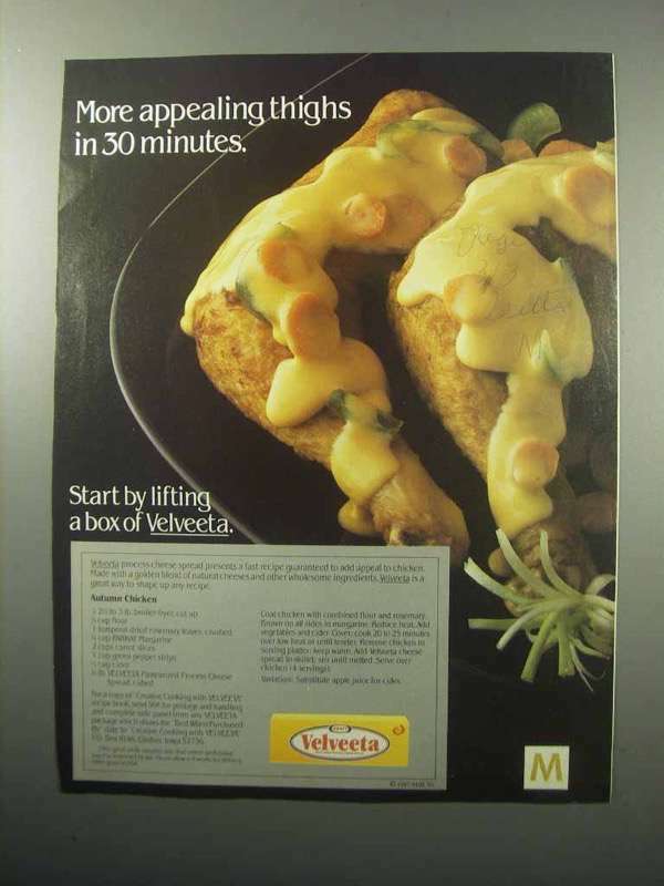 1987 Kraft Velveeta Cheese Ad - Appealing Thighs | eBay