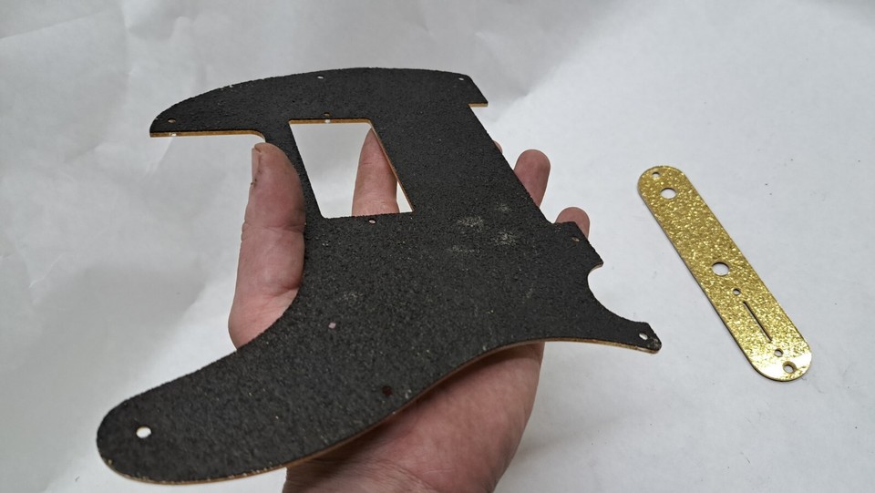 Gold Glitter Humbucking pickguard +control plate set Fits Fender Tele ...
