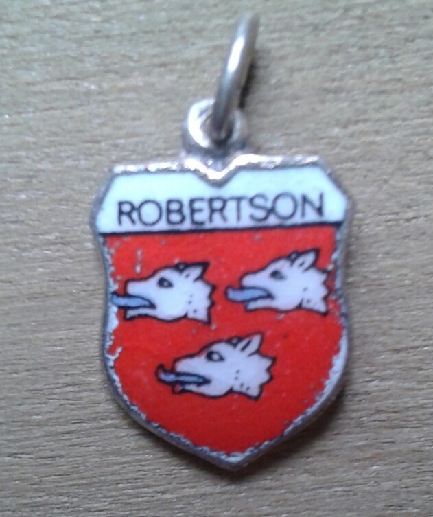Robertson Coat of Arms / Family Crest Silver Plated Enamel Charm | eBay