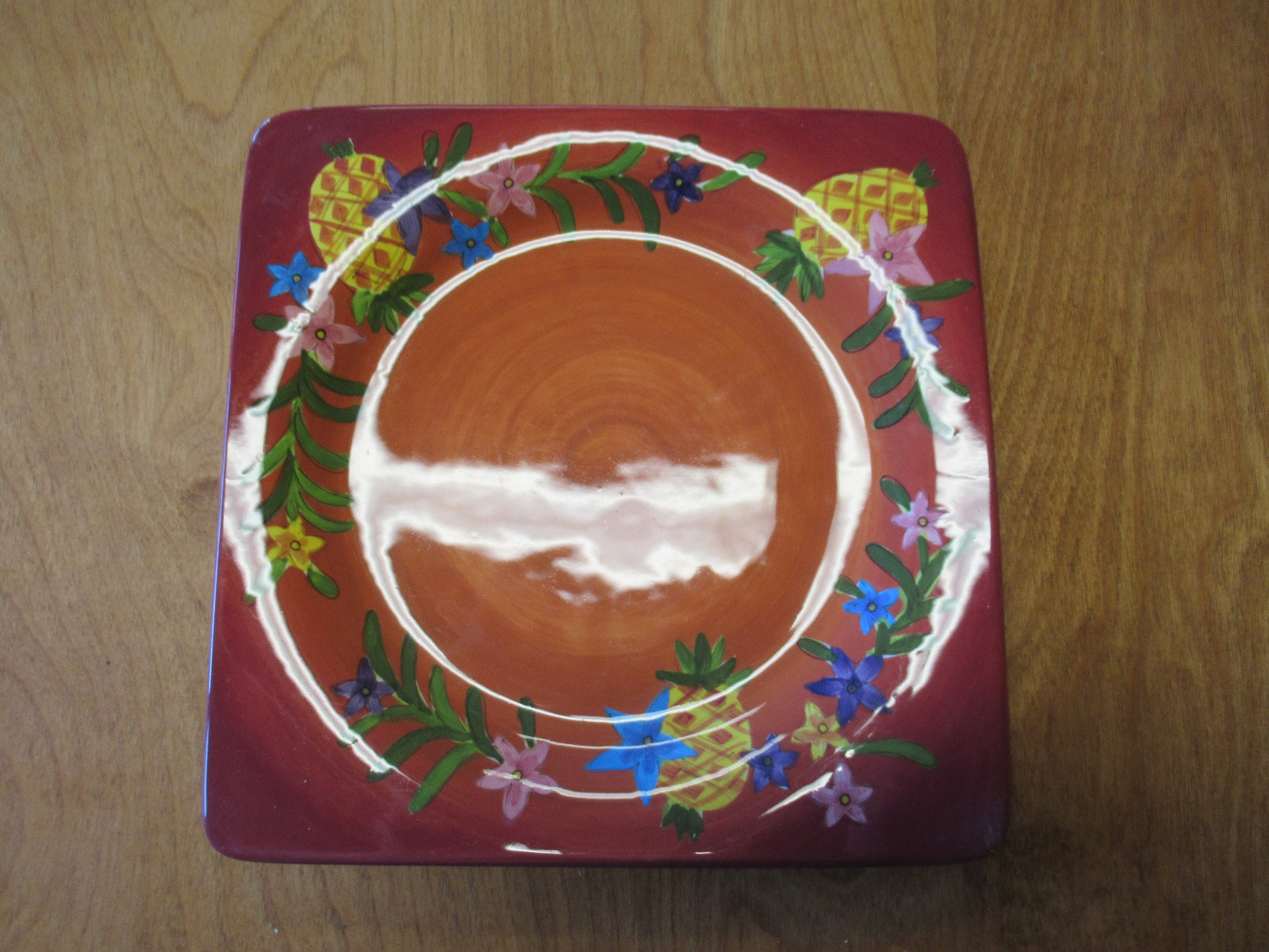 Laurie Gates GATES WARE PINEAPPLE Square Dinner Plate 10 3/4" 1 ea 6 ...