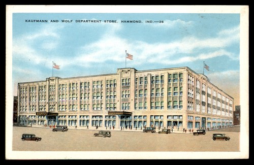 Postcard Kaufmann and Wolf Department Store, Hammond, Indiana | eBay