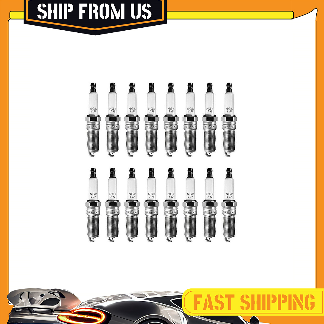 NGK Laser Iridium 92145 Engine Ignition Spark Plug Kit Set of 16 for 5 ...