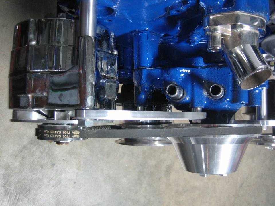 351 FORD WINDSOR LOW / MID MOUNT ALTERNATOR BRACKET KIT BILLET ALUMINUM ...