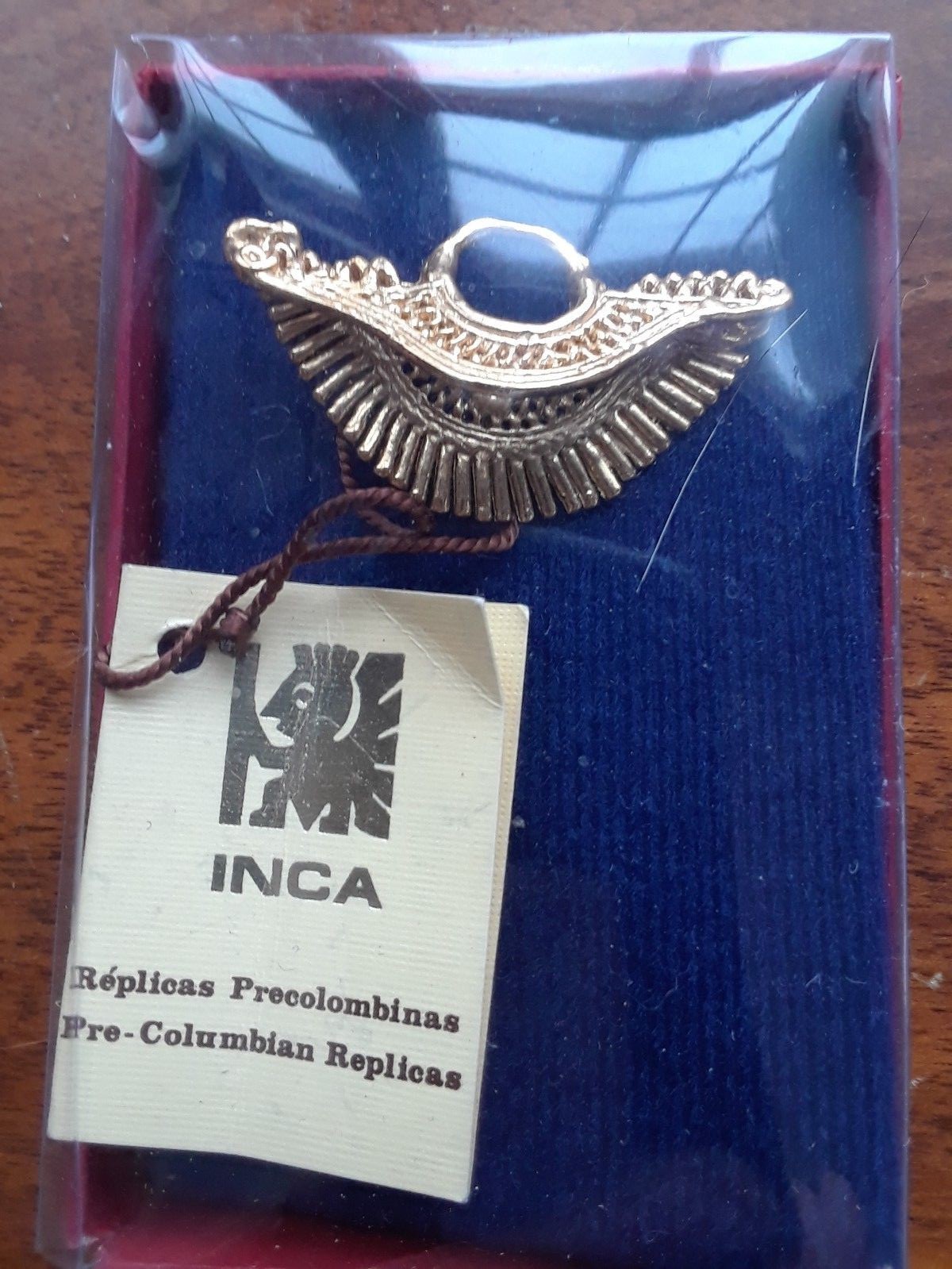 INCA brand PRE COLUMBIAN INDIAN REPLICA JEWELRY 24K GOLD PLATED STICK ...