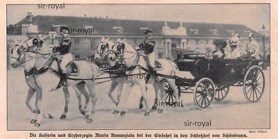 Kaiserin Elisabeth Sisi + Maria Annunziata Schlosshof Schönbrunn - 1908 ...