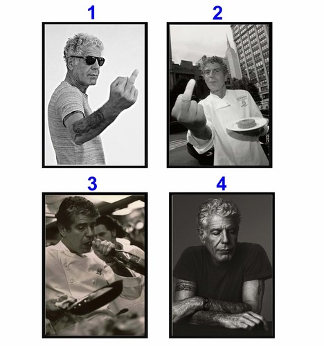 Anthony Bourdain Middle Finger Poster, Chef Cooking Poster | eBay