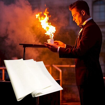 10 pcs Glitter Fire Paper Props Ashless Paper Flame Paper For Trick ...