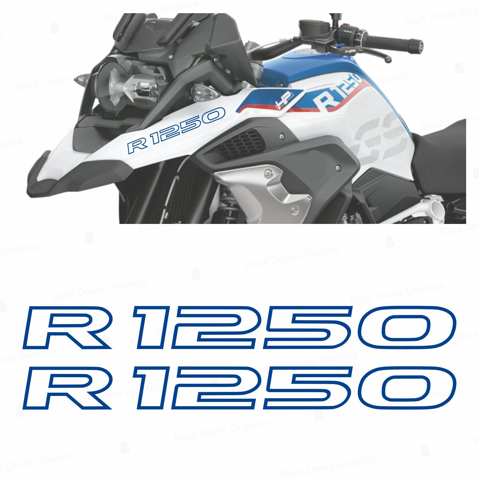 Stickers Blue Compatible With BMW R 1250 GS Motorcycle Beak Front ...