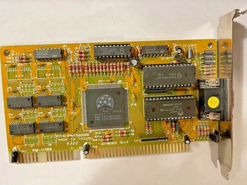 VINTAGE 1992 OAK TECHNOLOGY INC OTI077 512K ISA VGA CARD FCC ...