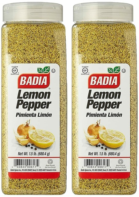Badia Lemon Pepper Seasoning for Poultry Fish/ Pimienta Limon 1.5lb ...