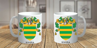 HERALDRY COAT OF ARMS ~ RIVERA FAMILY CREST ~ CERAMIC MUG 11oz. | eBay