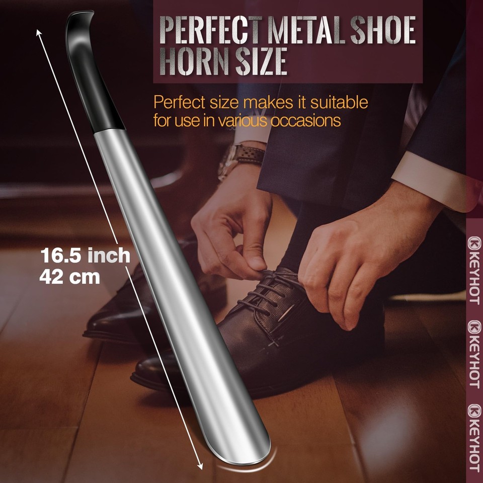 Shoe Horn Long Handle for Seniors Men Women,Long Metal Shoehorn for ...