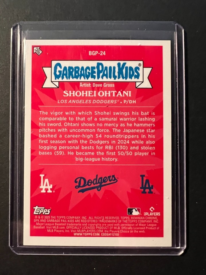 2025 Bowman Chrome Shohei Ohtani Samurai Shohei Garbage Pail Kids BGP ...