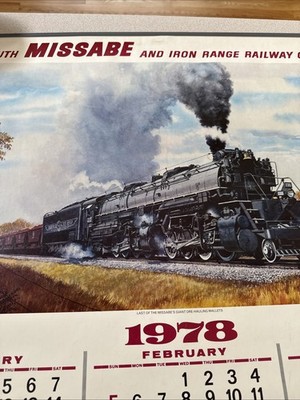 1978 Duluth Missabe & Iron Range Railroad calendar Mallet Engine 36 ...