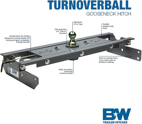 B&W GNRK1012 Turnoverball Gooseneck Hitch Kit 11-15 Chevy GMC 2500 3500 ...