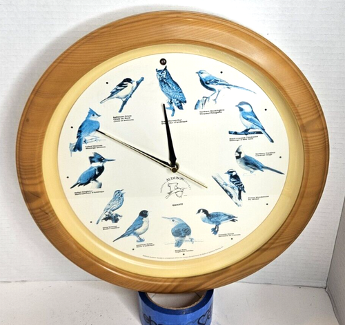 National Audubon Society Quartz Clock Chiming Birds on the Hour Cottage ...