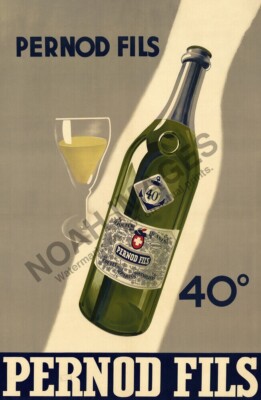 Pernod Fils vintage wine ad poster 12x18 | eBay
