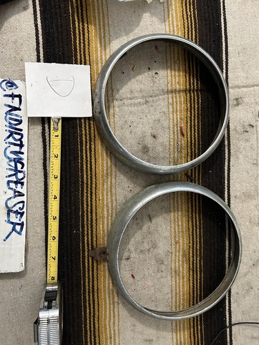 2 Motorcycle Headlight Ring. Vintage. 7”. Honda. Kawasaki. Harley ...