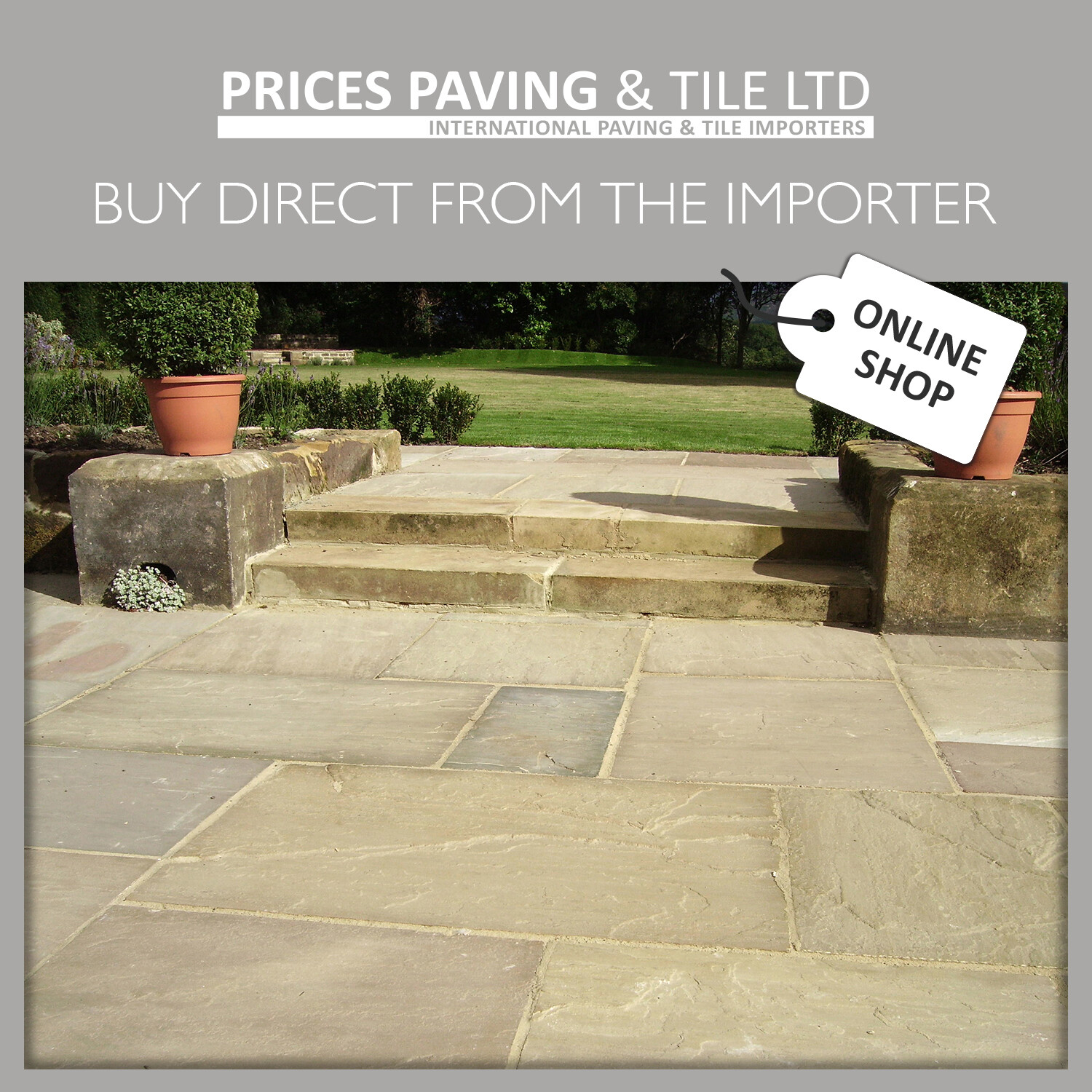 Natural Indian Sandstone RAJ GREEN Patio Paving Slabs / Edging Setts ...
