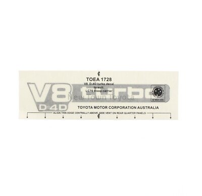 DECAL V8 D4D WGNTROO | eBay Australia
