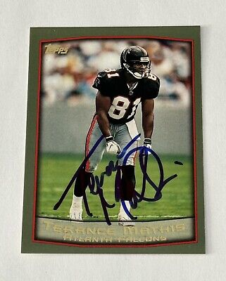 Terance Mathis 1999 Topps Authentic Signed Autograph Auto Card Atlanta ...