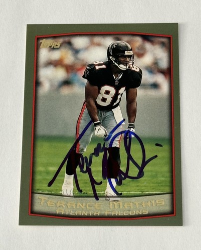 Terance Mathis 1999 Topps Authentic Signed Autograph Auto Card Atlanta ...