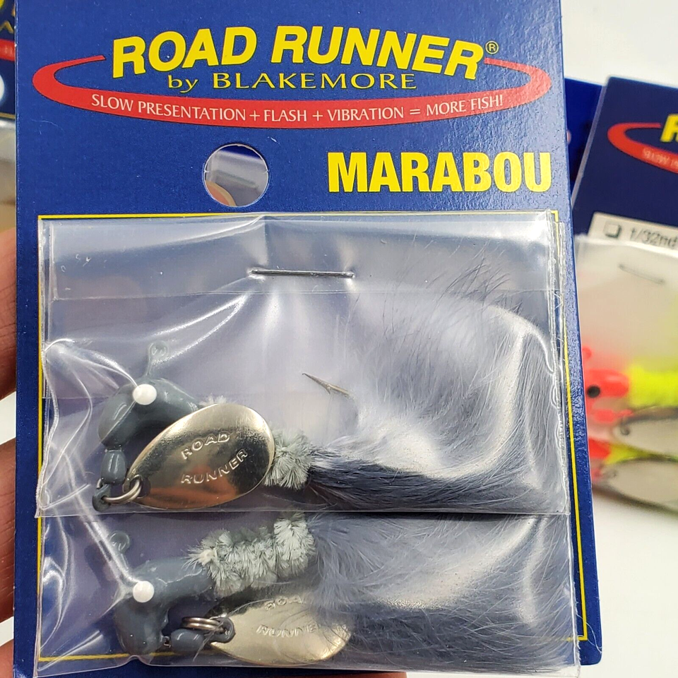 Blakemore Road Runner Marabou 1/8 Oz Jighead Jigs 2 Count Pack You ...