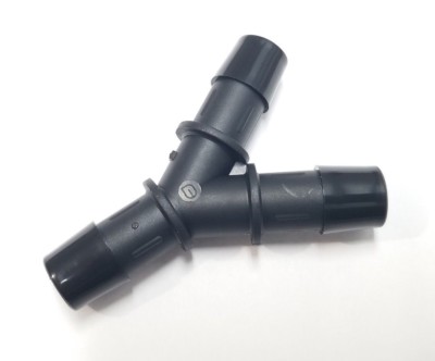 (1) One 1/2" Nylon Wye Y 3-Way Barb Black Tube Connector Fitting | eBay