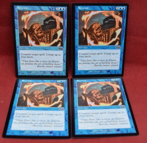 Rewind lot of 4 mono blue instant Urza's Saga block MTG TCG 16026 | eBay