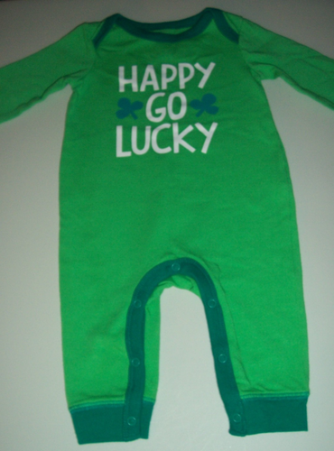 Baby Cat & Jack Boy's 0-3M 1 Pc St.Patricks Day L/sleeve leg Lt wgt ...