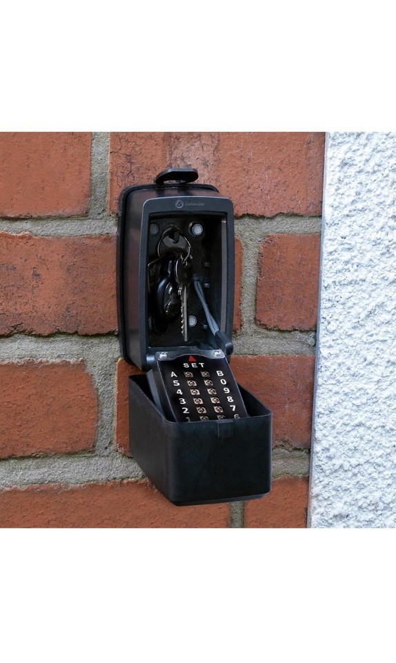 Defender Pro-TEC Key Safe - Wall Mounted Outdoor Key Lock Box- Police ...