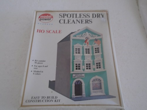 MODEL POWER HO BUILDING KIT SPOTLESS DRY CLEANERS | eBay