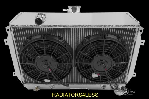 CHAMPION 3 ROW ALUMINUM RADIATOR 12" FANS 1970-1975 FITS NISSAN DATSUN ...