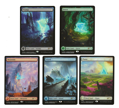 LOTE 5 FOIL LANDS 2024 MTG Standard Showdown Omenpath Full Art Land x5 ...