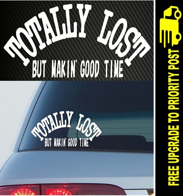 Caravan Car 4x4 Ute Funny Truck Camper TOTALLY LOST Decal Sticker ...