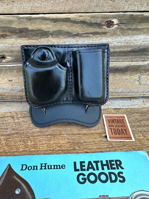 Don Hume Black Leather D425 Chain Cuff 100B Magazine Paddle For Steel ...