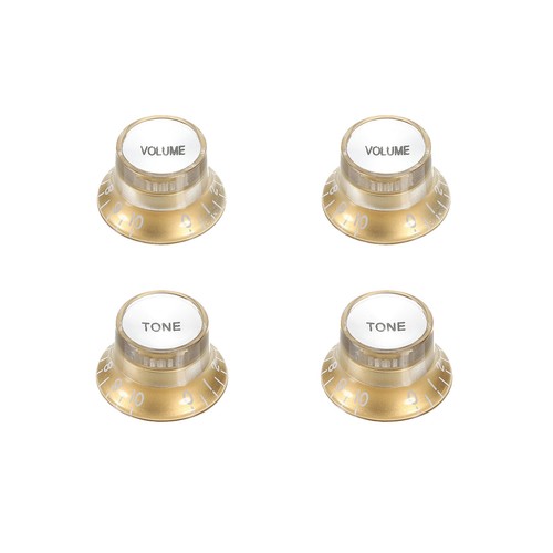 Top Hat Guitar Bell Knobs ID 2 Volume 2 Tone Speed Control Knobs Gold 2Set | eBay