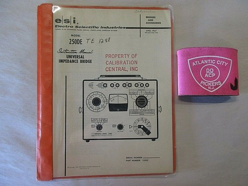 ESI MODEL 250 DE UNIVERSAL IMPEDANCE BRIDGE INSTRUCTION MANUAL | eBay