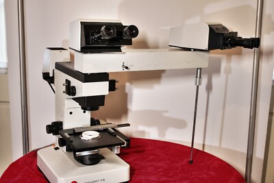 E.LEITZ INVERTED TEACHING MICROSCOPE DUAL HEAD ERGONOMICS BARGAIN PRICE ...