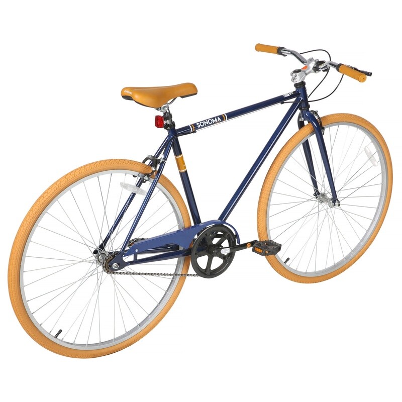 700C Mens City Bike Lightweight Steel Frame Single Speed Front ...