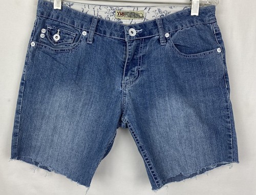 YMI Size 9 Stretch Cutoff Bermuda Jean Shorts Flap Pockets 32 x 7 #23D ...